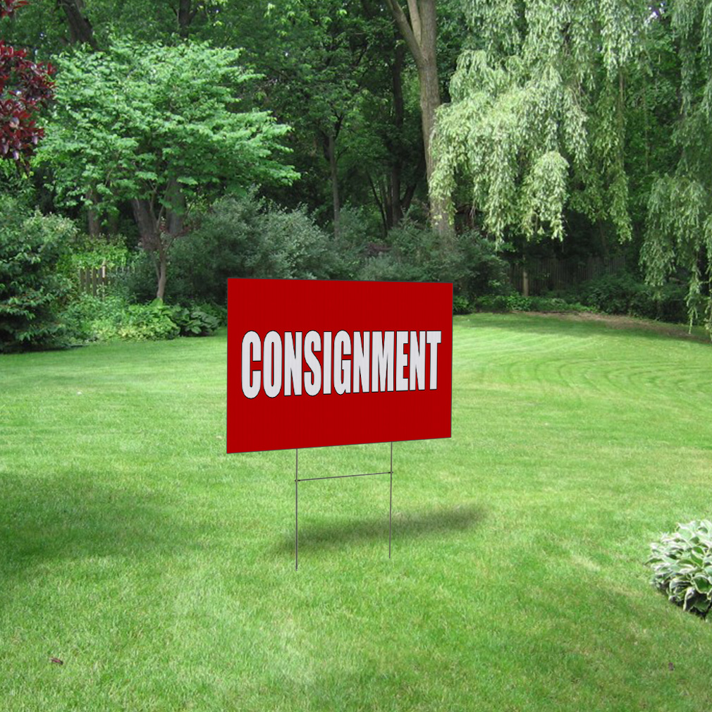 Weatherproof Yard Sign Consignment Store Thrift White Lawn Garden | eBay