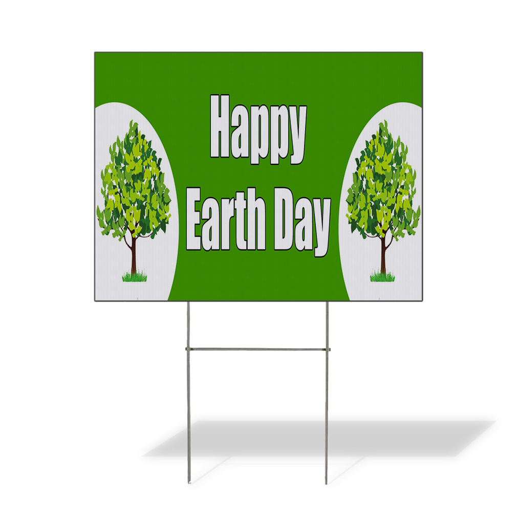 Weatherproof Yard Sign Happy Earth Day Green Lawn Garden Holidays | eBay