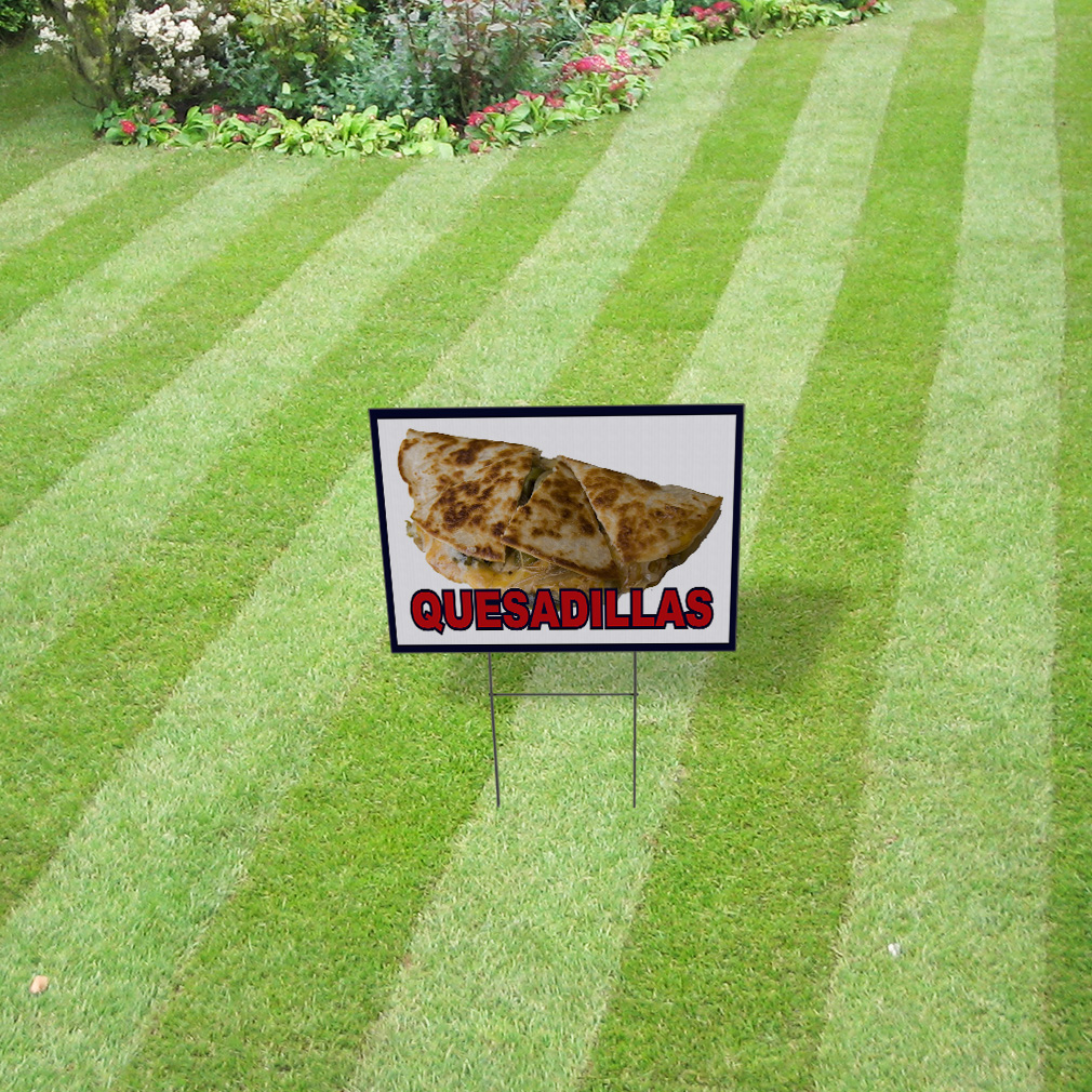 Weatherproof Yard Sign Quesadillas Food Fair Restaurant Cafe Market ...