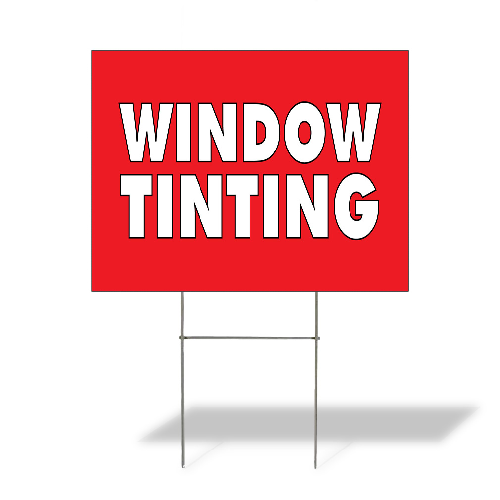 Weatherproof Yard Sign Window Tinting Advertising Printing B Red Lawn ...