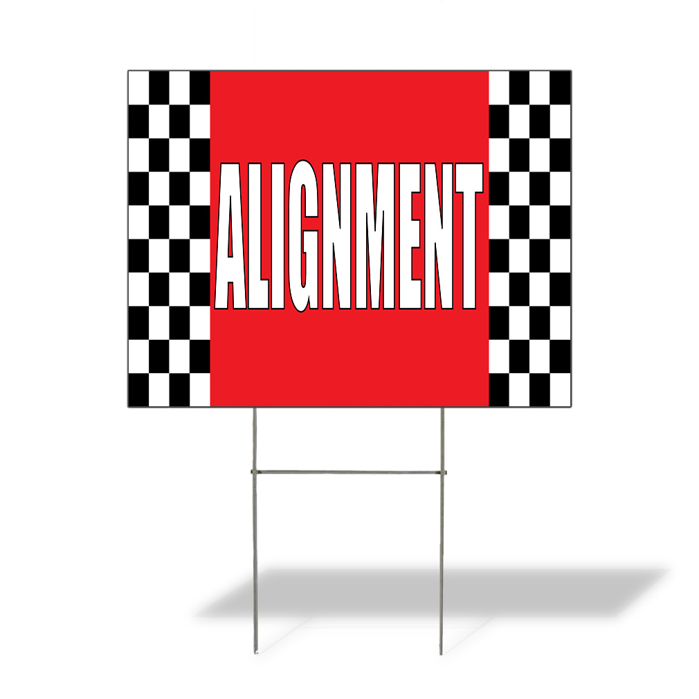 Weatherproof Yard Sign Alignment Outdoor Advertising Printing B Red ...