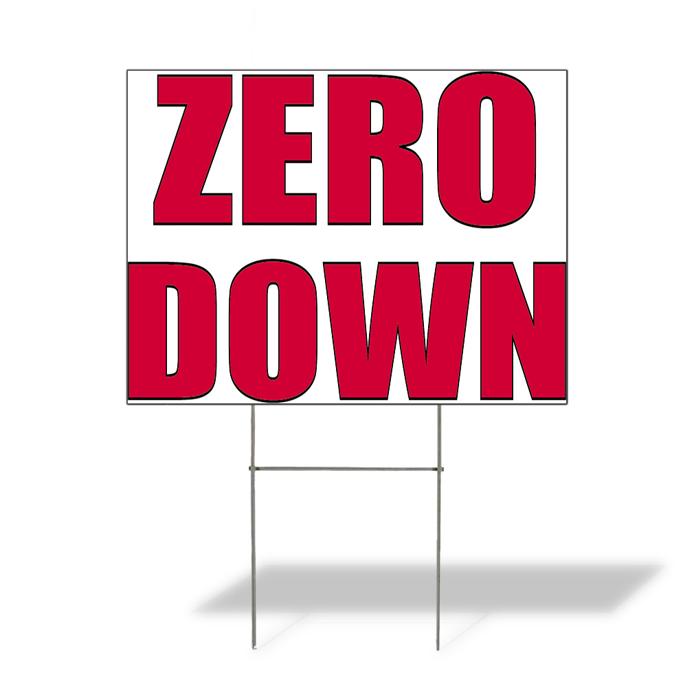 Weatherproof Yard Sign Zero down Outdoor Advertising Printing B Lawn ...