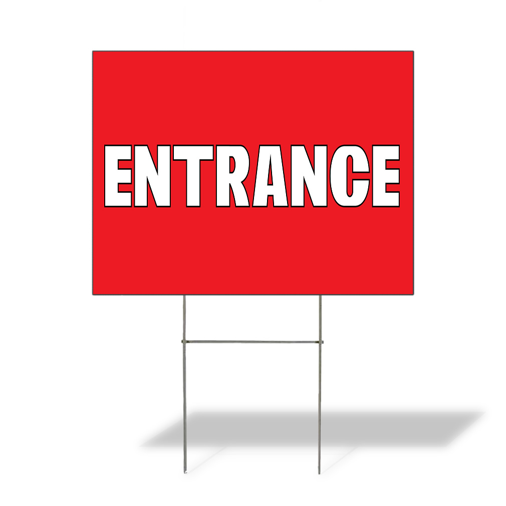 Weatherproof Yard Sign Entrance Outdoor Advertising Printing Red Lawn ...