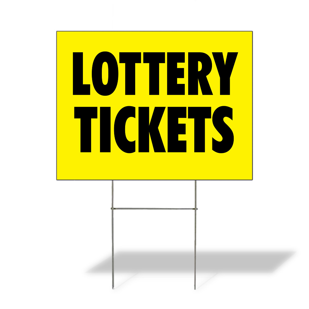 Weatherproof Yard Sign Lottery Tickets Advertising Printing A Yellow ...