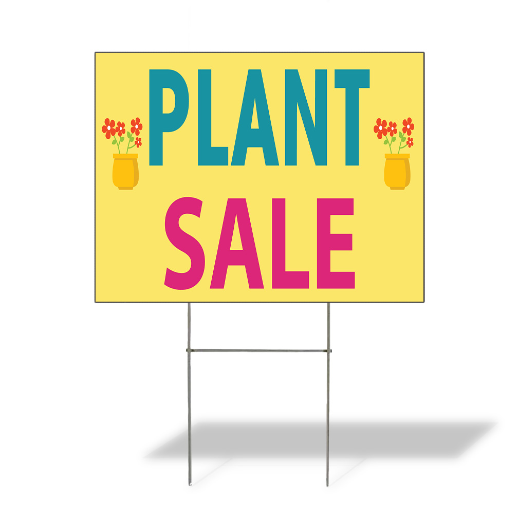 Weatherproof Yard Sign Plant Sale Outdoor Advertising Printing A Lawn ...