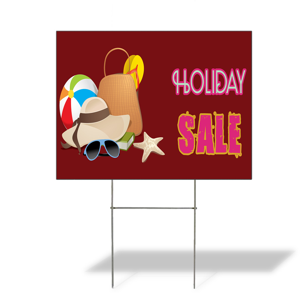 Weatherproof Yard Sign Holiday Sale Outdoor Advertising Printing A Lawn ...