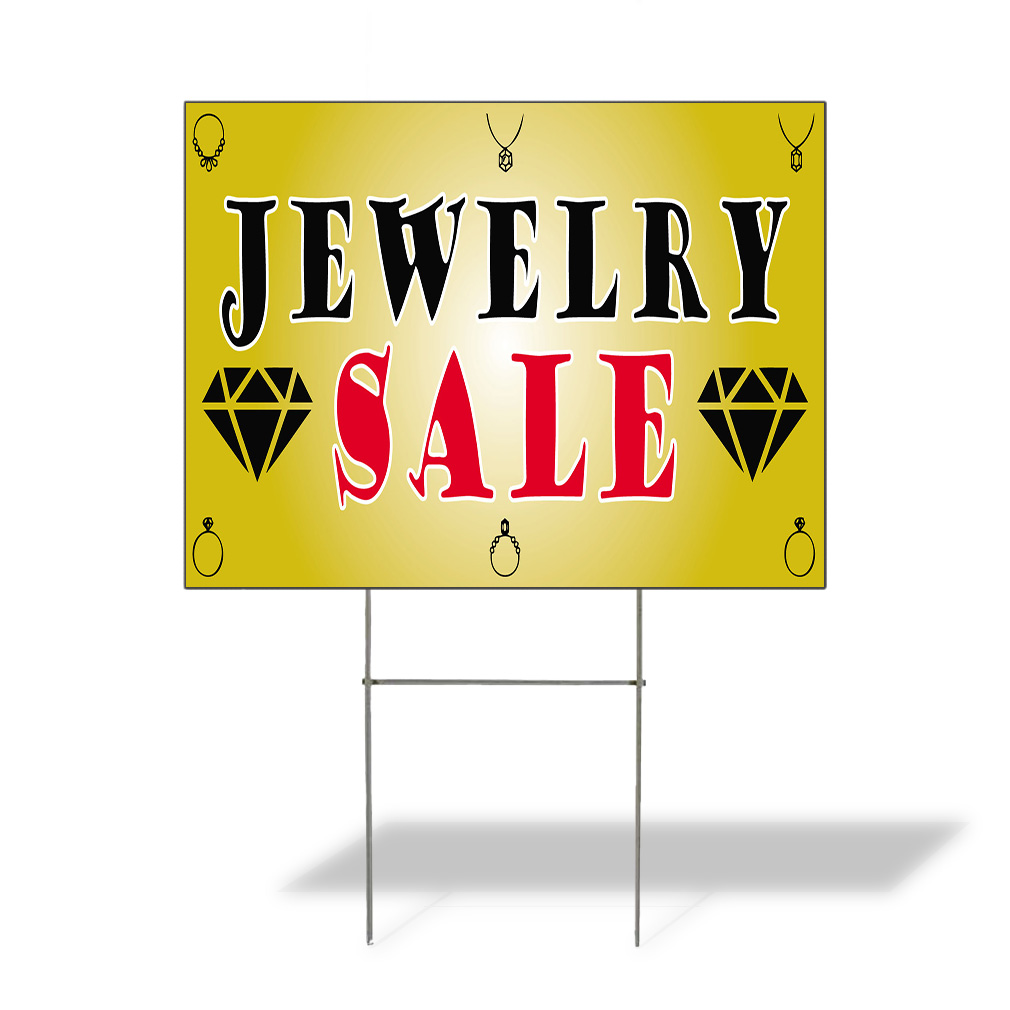 Weatherproof Yard Sign Jewelry Sale Outdoor Advertising Printing A Lawn ...