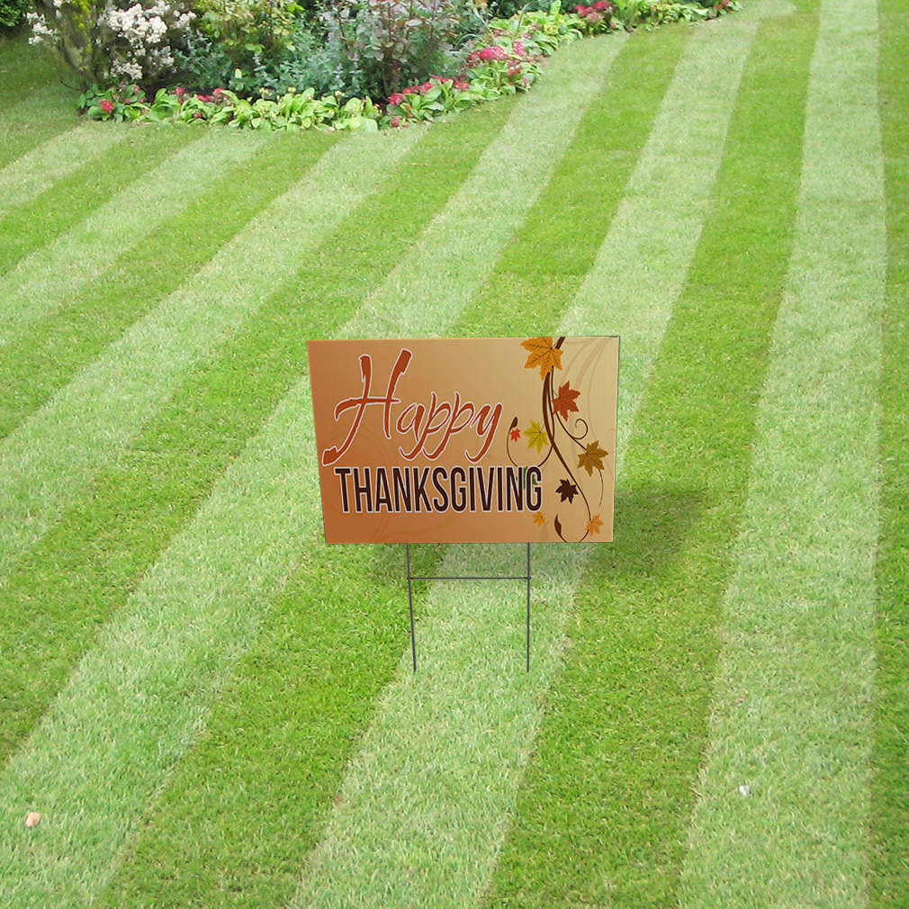 Weatherproof Yard Sign Happy Thanksgiving Advertising Printing A Lawn ...
