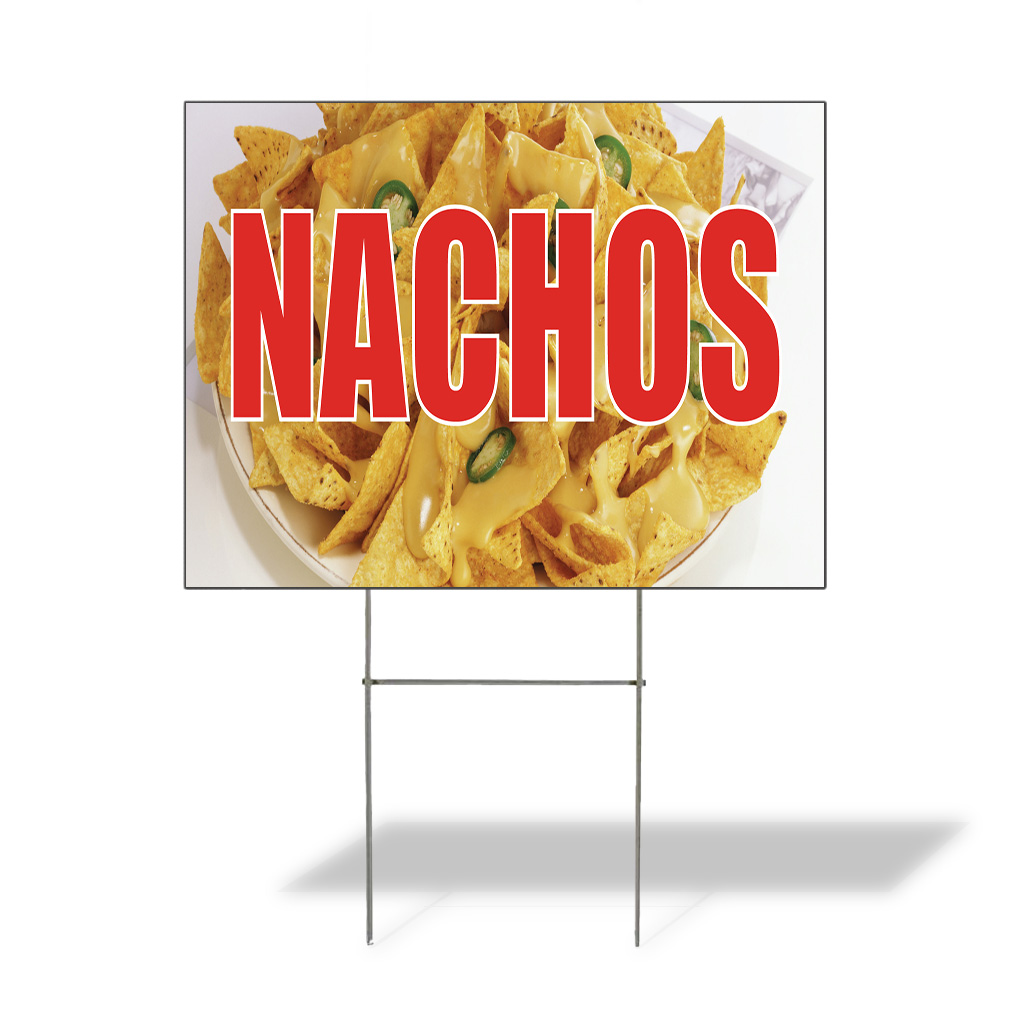 Weatherproof Yard Sign Nachos Outdoor Advertising Printing C Yellow ...