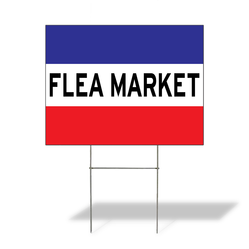 Weatherproof Yard Sign Flea Market Outdoor Advertising Printing K Lawn ...
