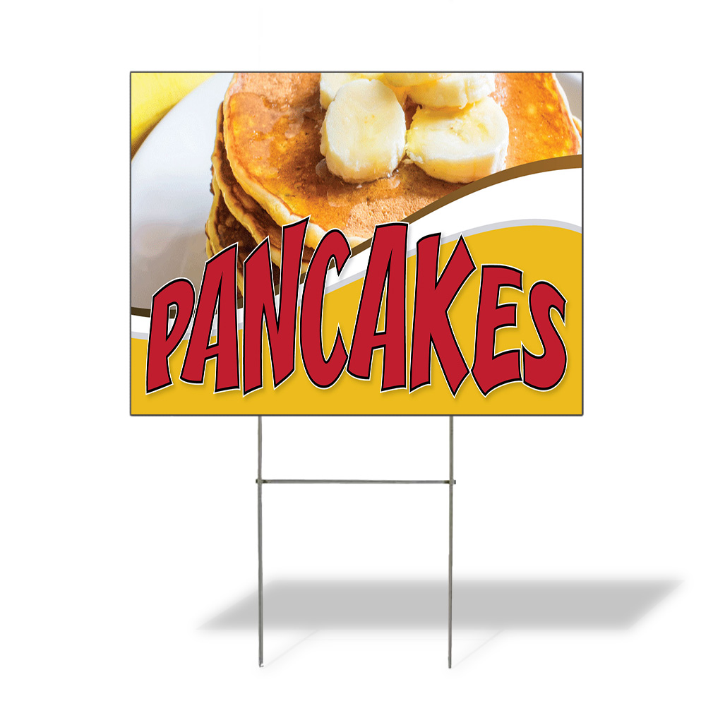 Weatherproof Yard Sign Pancakes Outdoor Advertising Printing C Lawn ...
