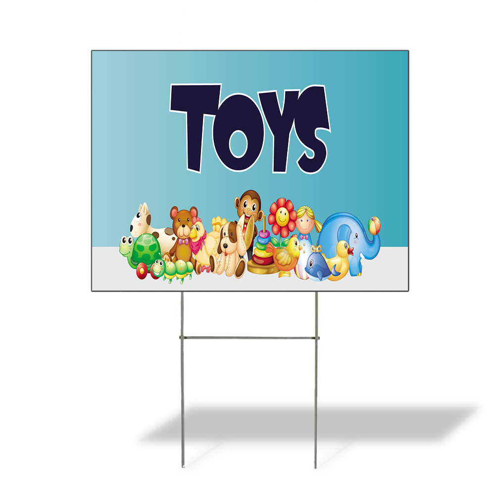 Weatherproof Yard Sign Toys Outdoor Advertising Printing B Aqua-Blue ...