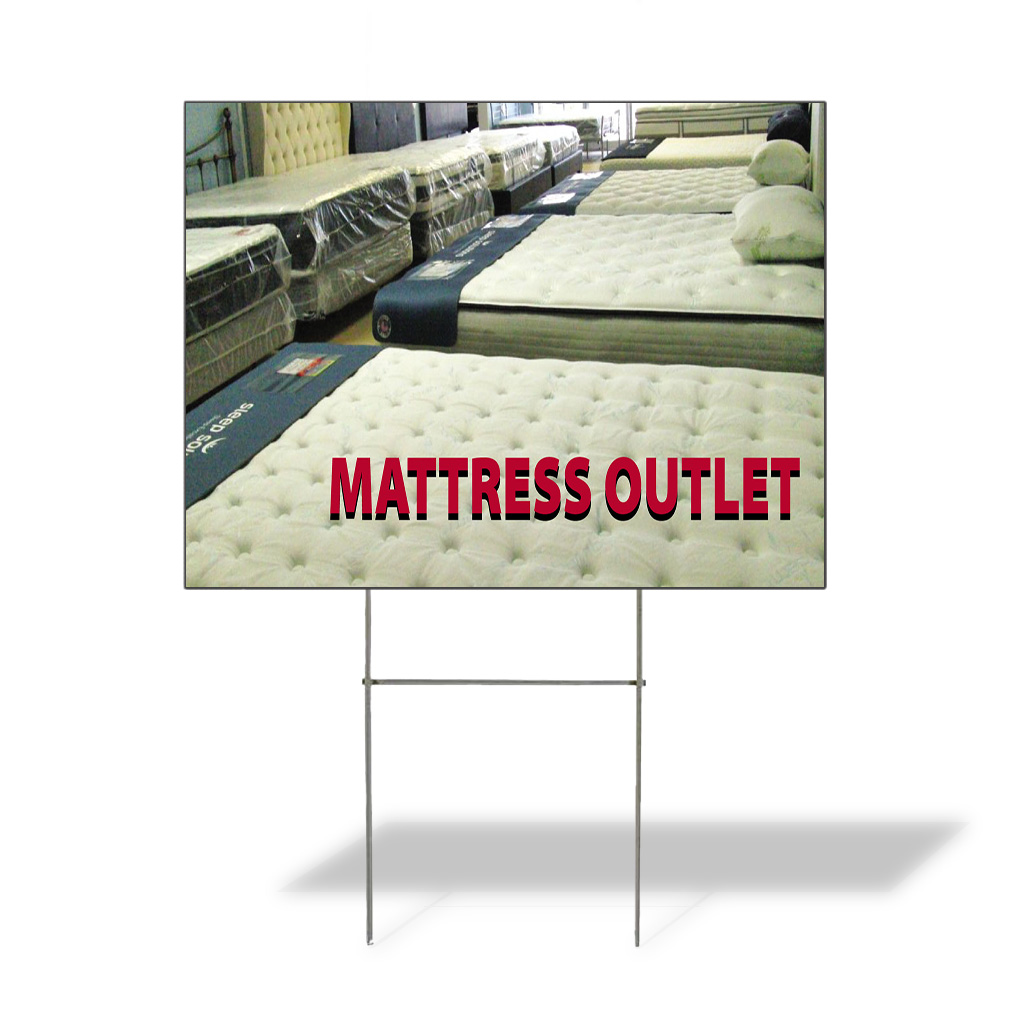 Weatherproof Yard Sign Mattress Outlet Outdoor Advertising Printing ...