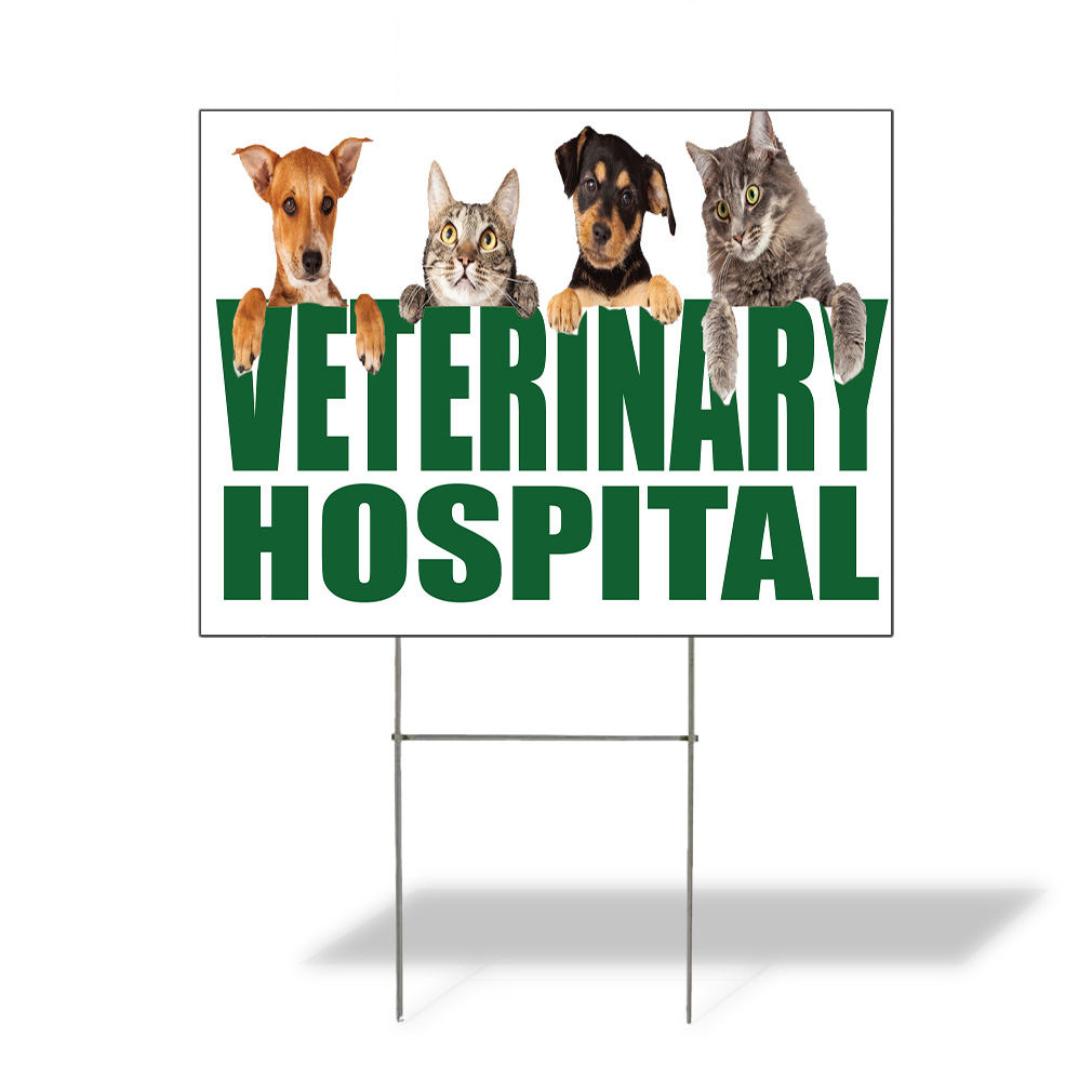 Weatherproof Yard Sign Veterinary Hospital Advertising Printing Lawn ...