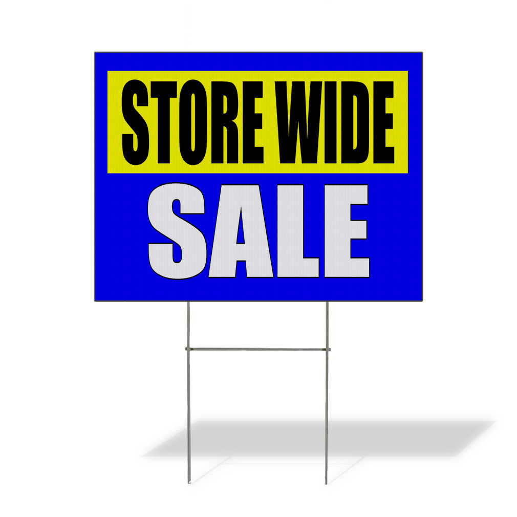 Weatherproof Yard Sign Storewide Sale Clearance Blue Lawn Garden | eBay