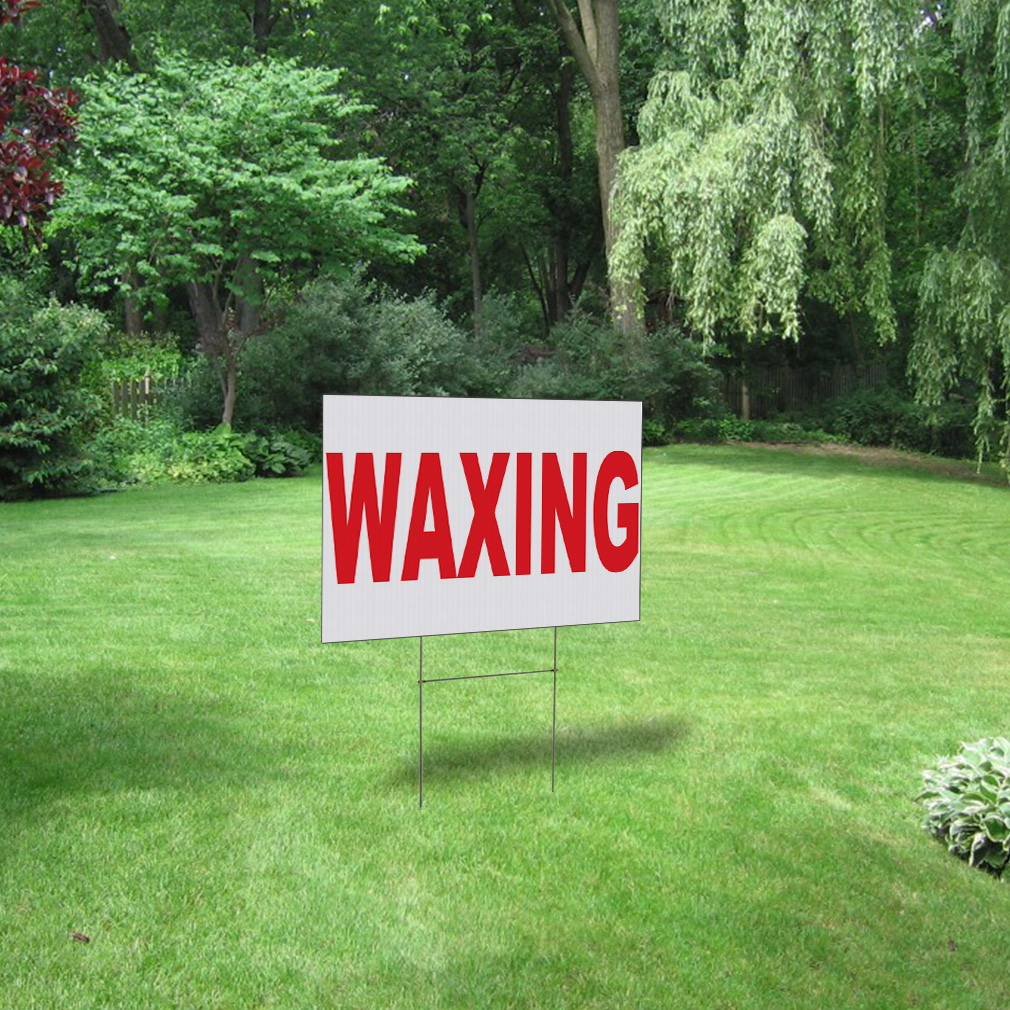 Weatherproof Yard Sign Waxing Red Lawn Garden Salon & Spa | eBay
