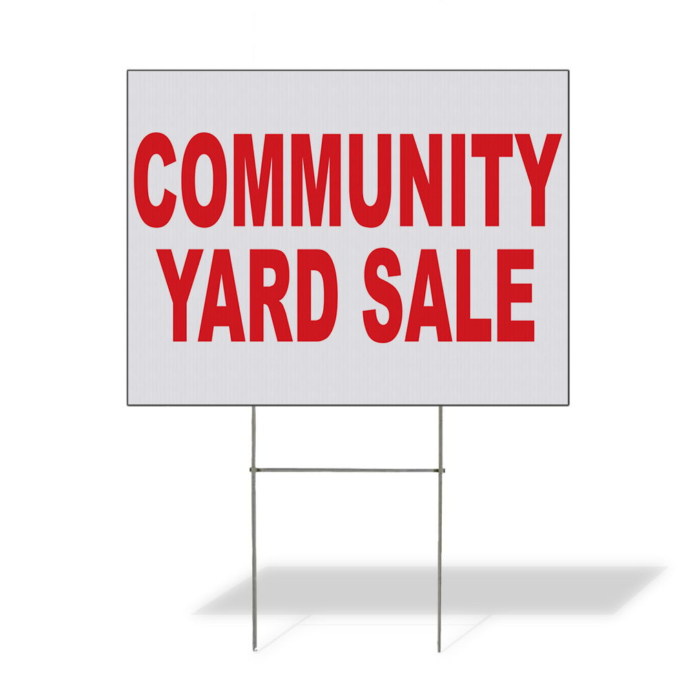 Weatherproof Yard Sign Community Sale Red Lawn Garden | eBay