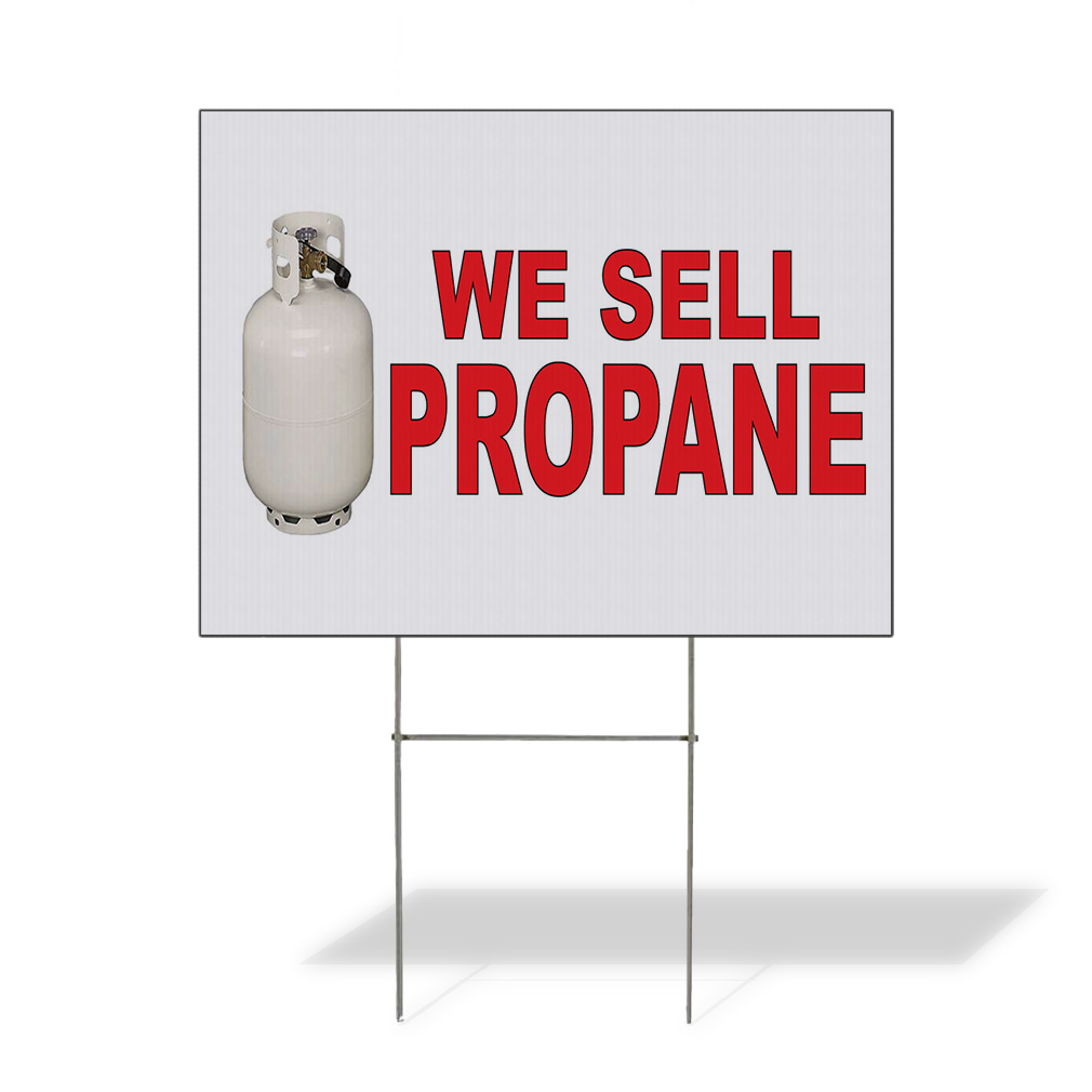 Weatherproof Yard Sign We Sell Propane Red Lawn Garden | eBay