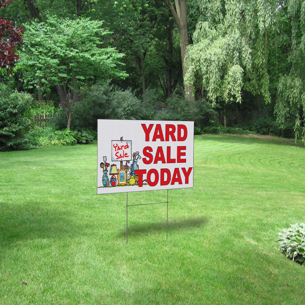 Weatherproof Yard Sign Sale Today Red Lawn Garden | eBay