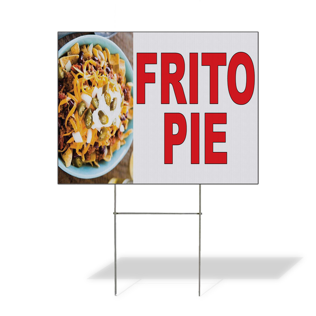Weatherproof Yard Sign Frito Pie Red Food Bar Restaurant Truck Lawn ...