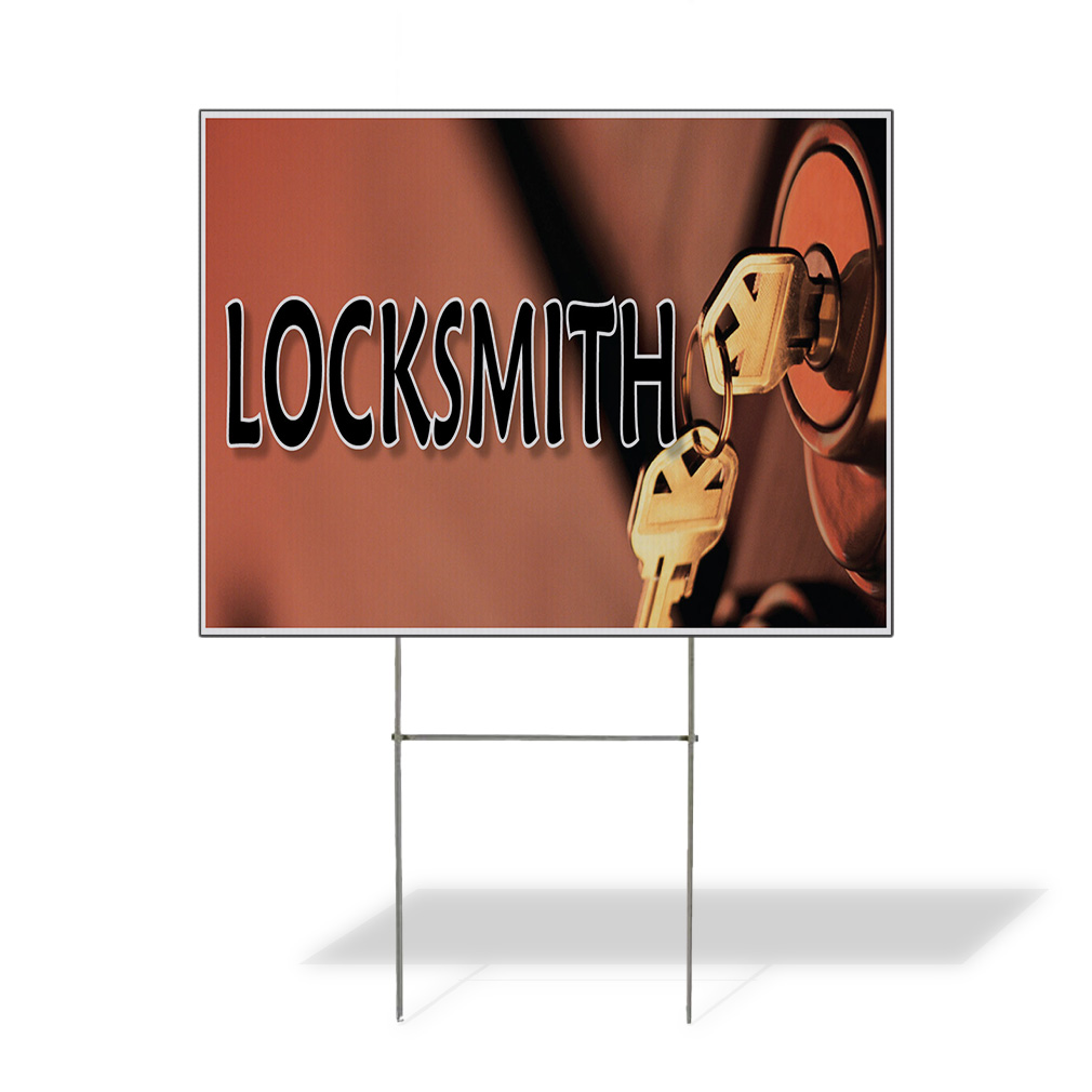 Weatherproof Yard Sign Locksmith Business A Golden Lawn Garden Handyman ...
