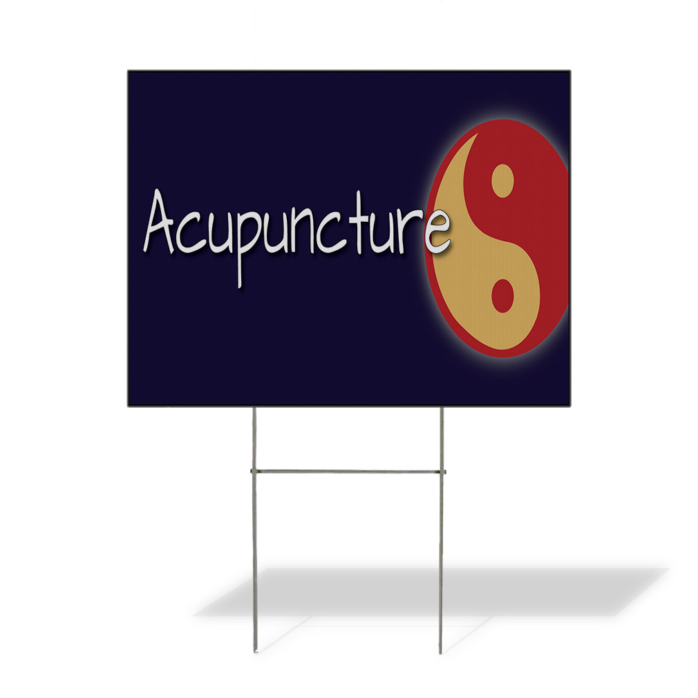Weatherproof Yard Sign Acupuncture Business B Navy Lawn Garden | eBay