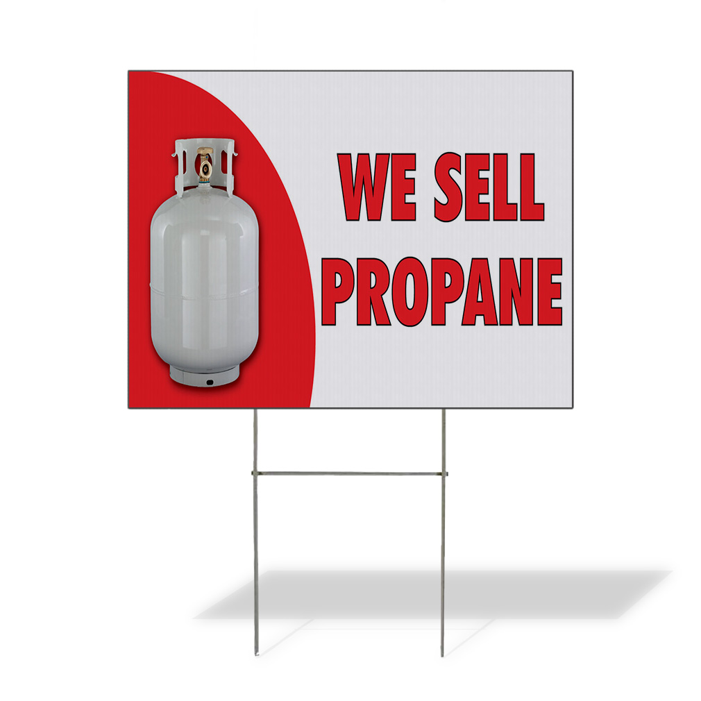 Weatherproof Yard Sign We Sell Propane Business A White Lawn Garden | eBay