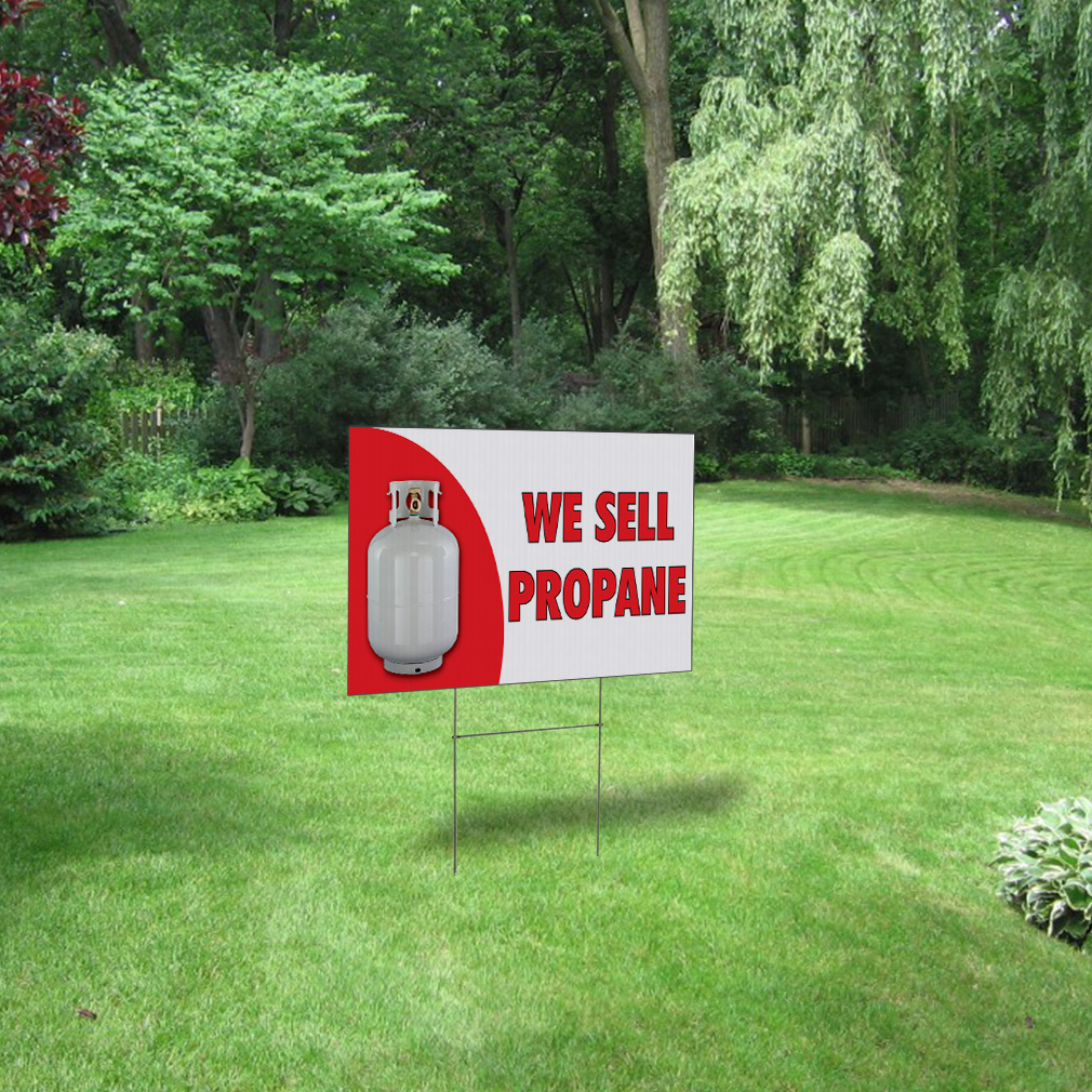 Weatherproof Yard Sign We Sell Propane Business A White Lawn Garden | eBay