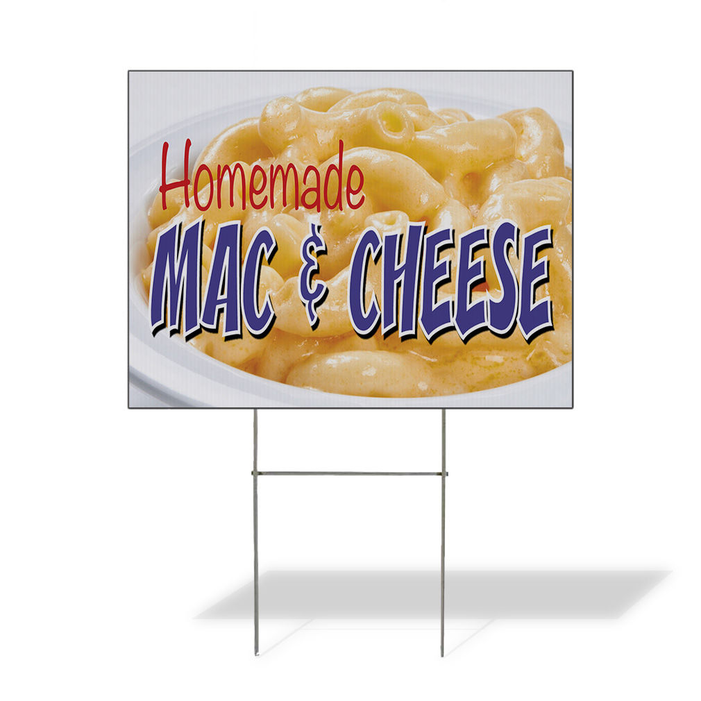Weatherproof Yard Sign Homemade Mac & Cheese Restaurant Cafe Bar Lawn ...